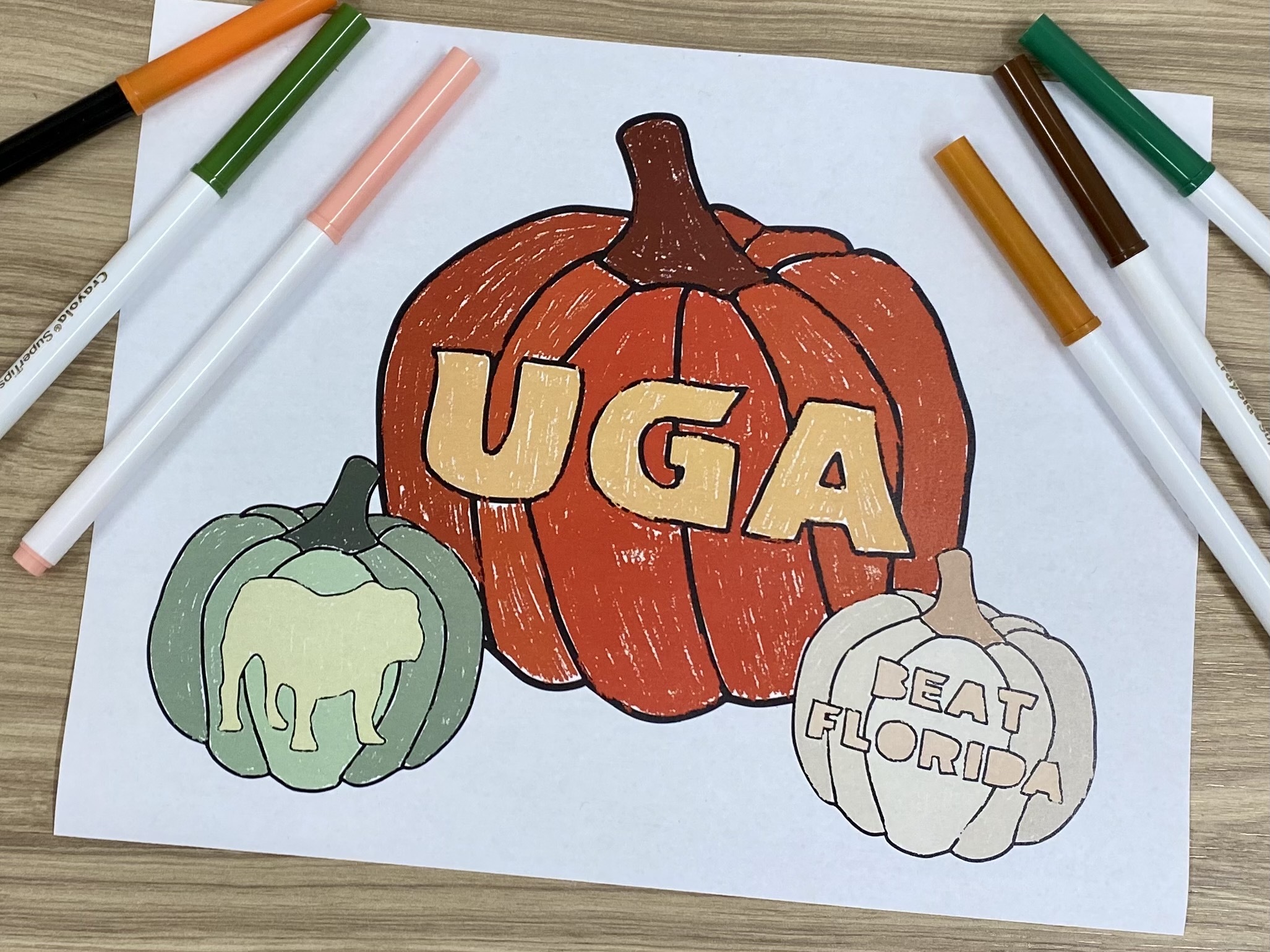 A not-so-spooky Halloween coloring page for Dawg fans of all ages - UGA ...