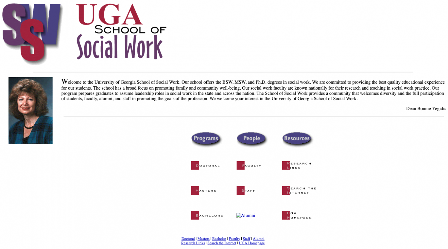 UGA webpages through the years - UGA Alumni